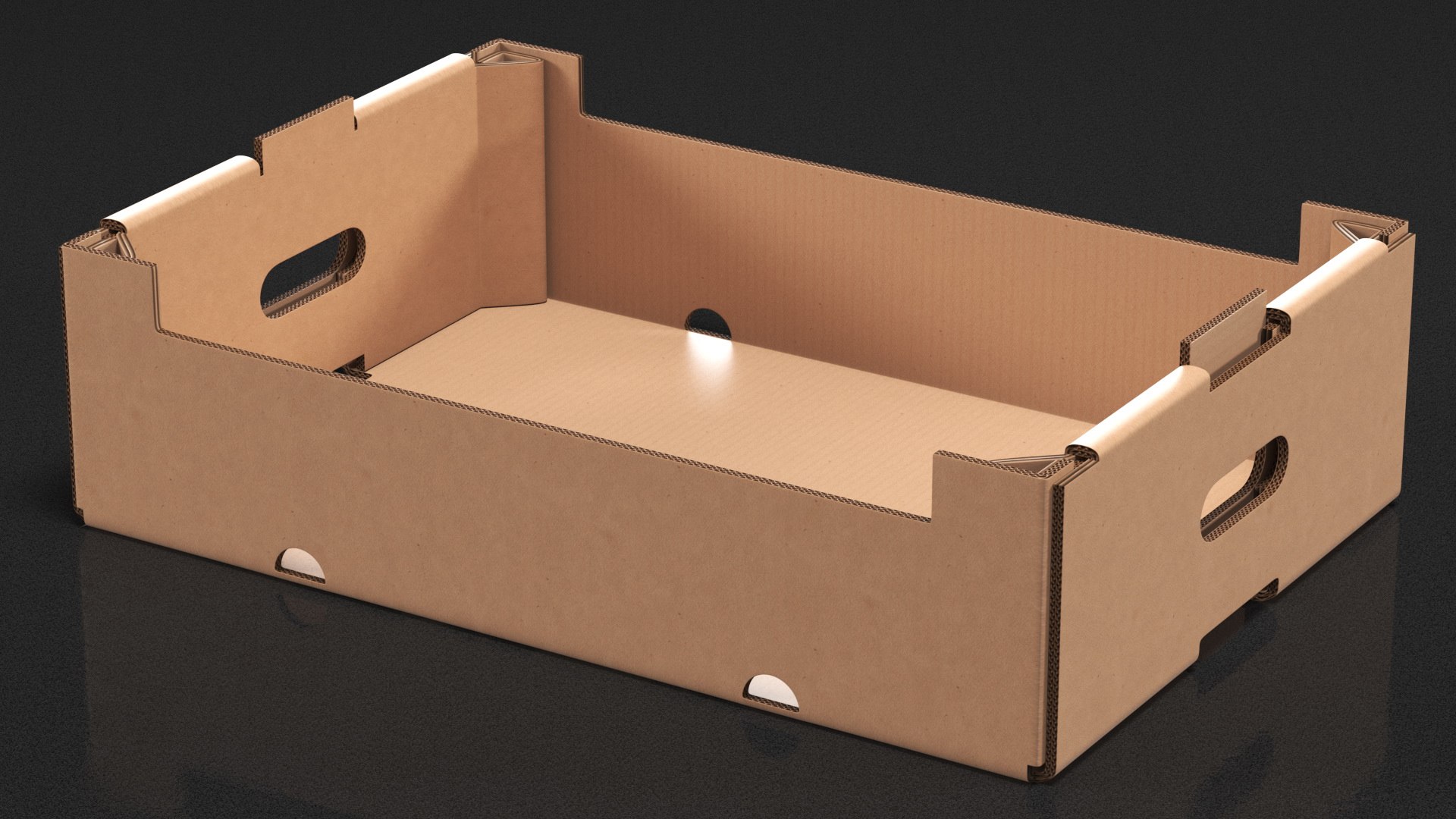 Stackable Corrugated Fruit And Vegetable Tray 3D - TurboSquid 1787969