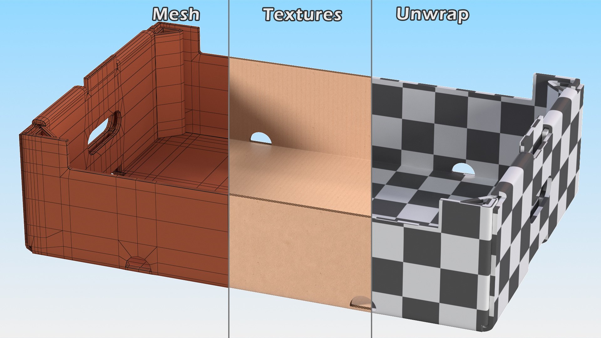Stackable Corrugated Fruit And Vegetable Tray 3D - TurboSquid 1787969