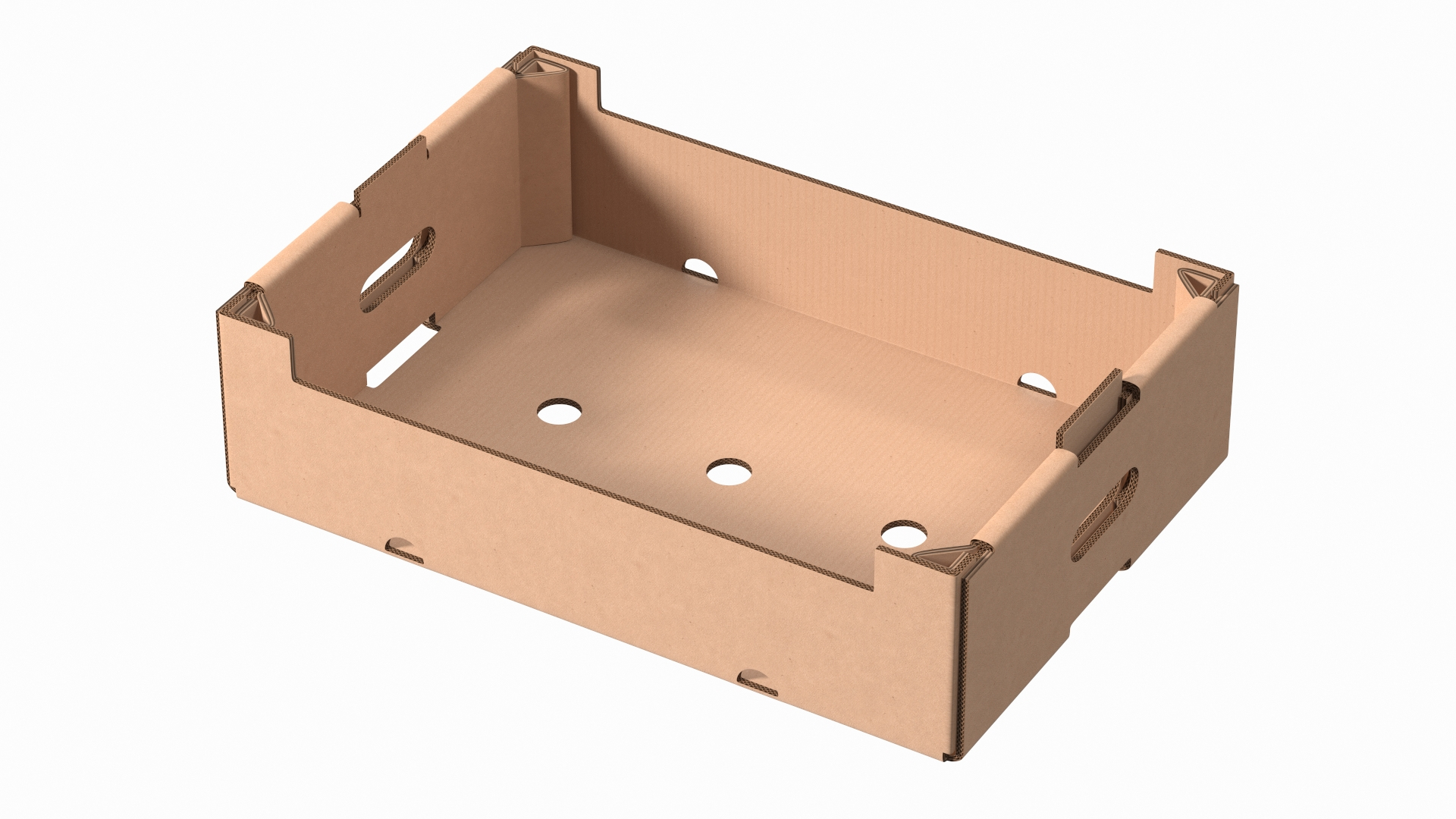 Stackable Corrugated Fruit And Vegetable Tray 3D - TurboSquid 1787969