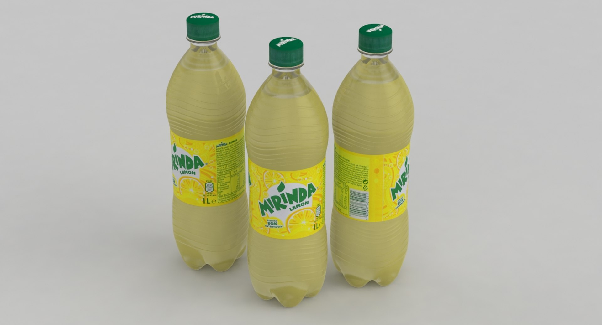 3D Beverage Bottle Mirinda Lemon Model - TurboSquid 1160880