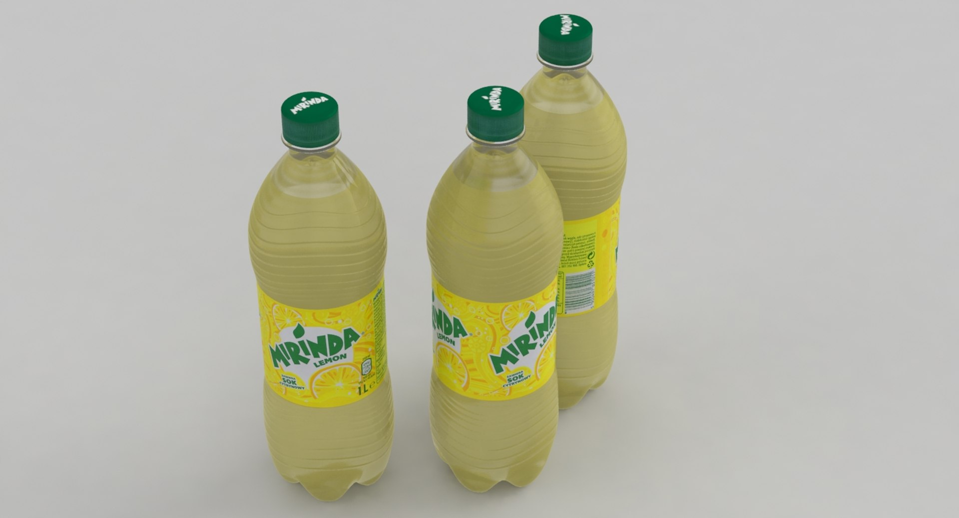 3D Beverage Bottle Mirinda Lemon Model - TurboSquid 1160880