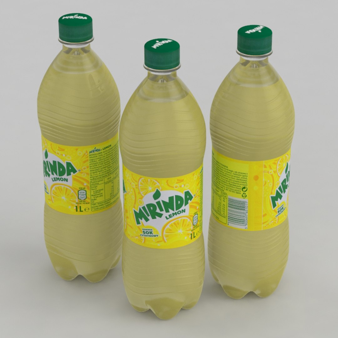 3D Beverage Bottle Mirinda Lemon Model - TurboSquid 1160880