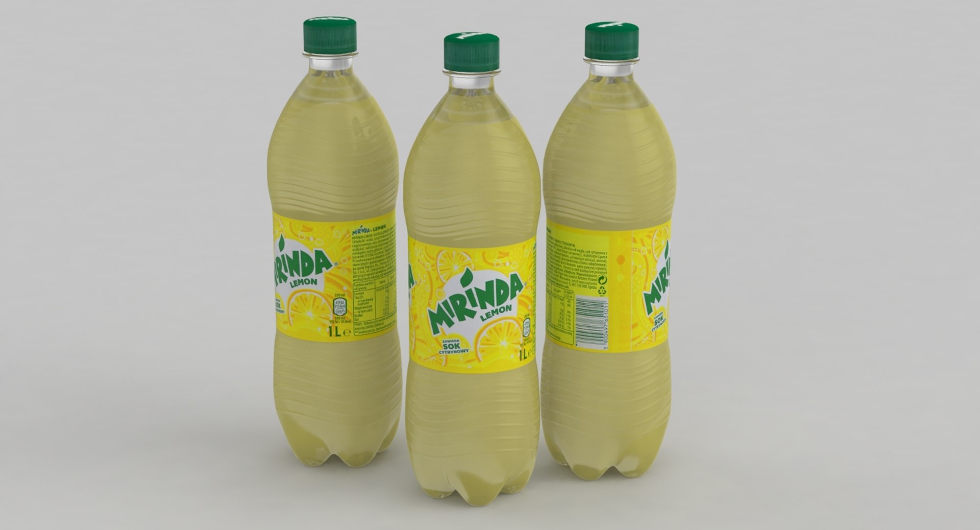 3D Beverage Bottle Mirinda Lemon Model - TurboSquid 1160880