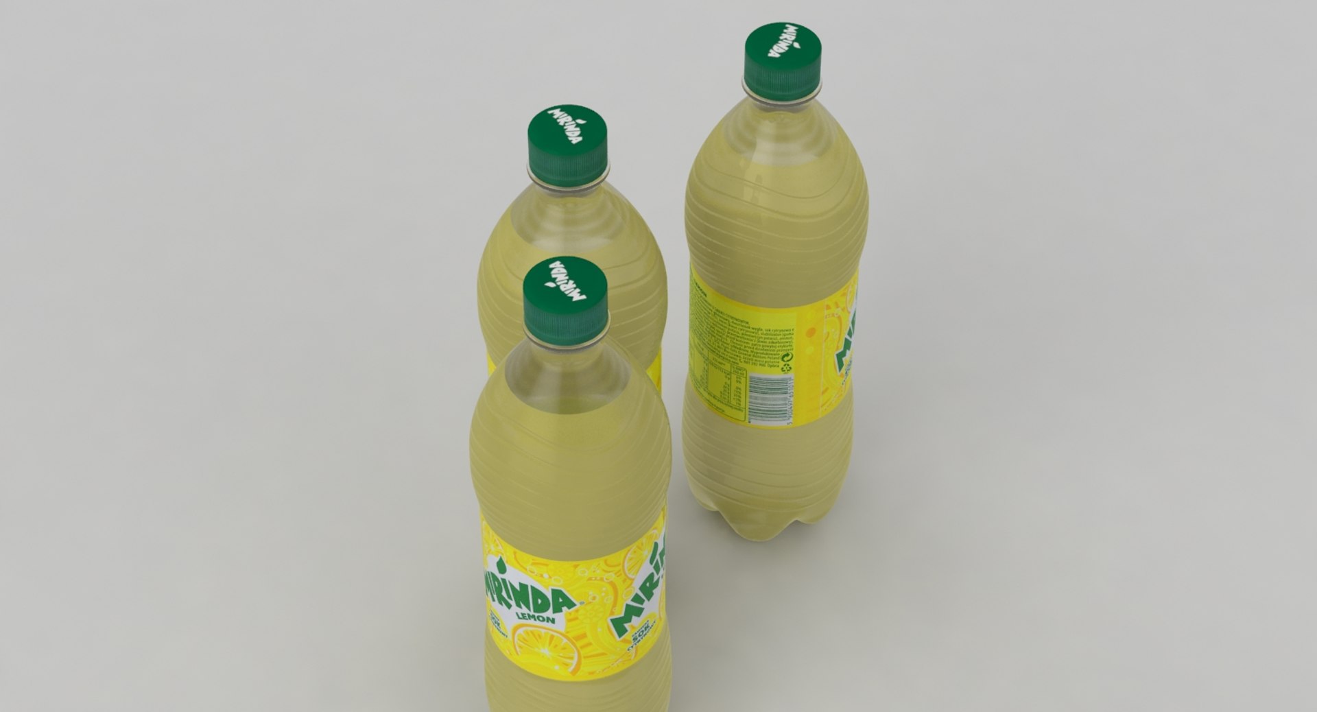 3D Beverage Bottle Mirinda Lemon Model - TurboSquid 1160880