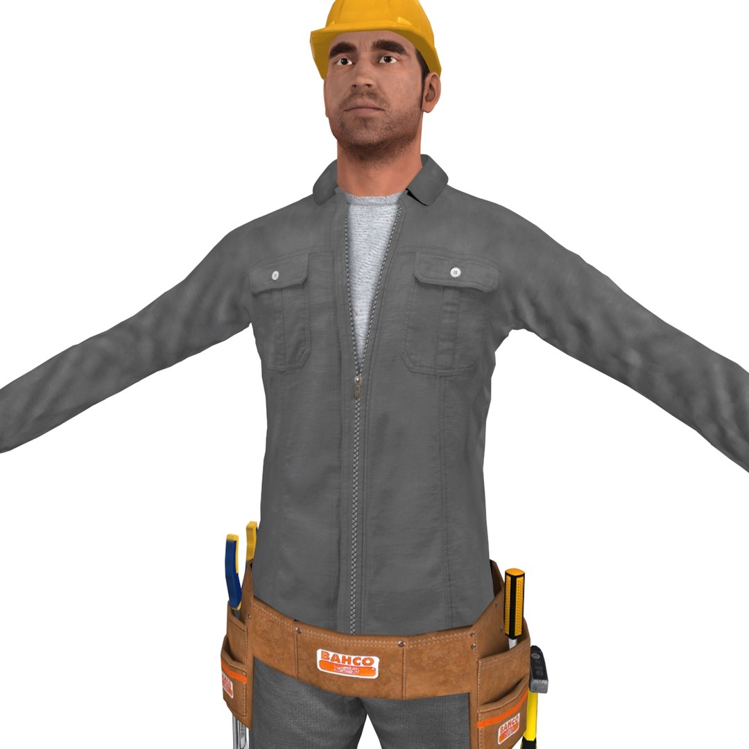 worker man 3d model