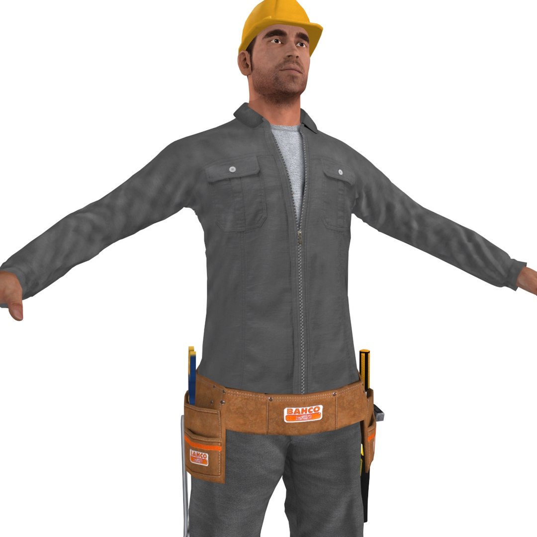worker man 3d model