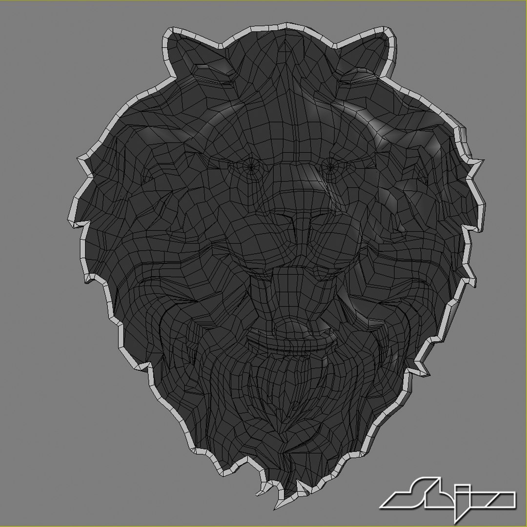 3dsmax lion head sculpture 2