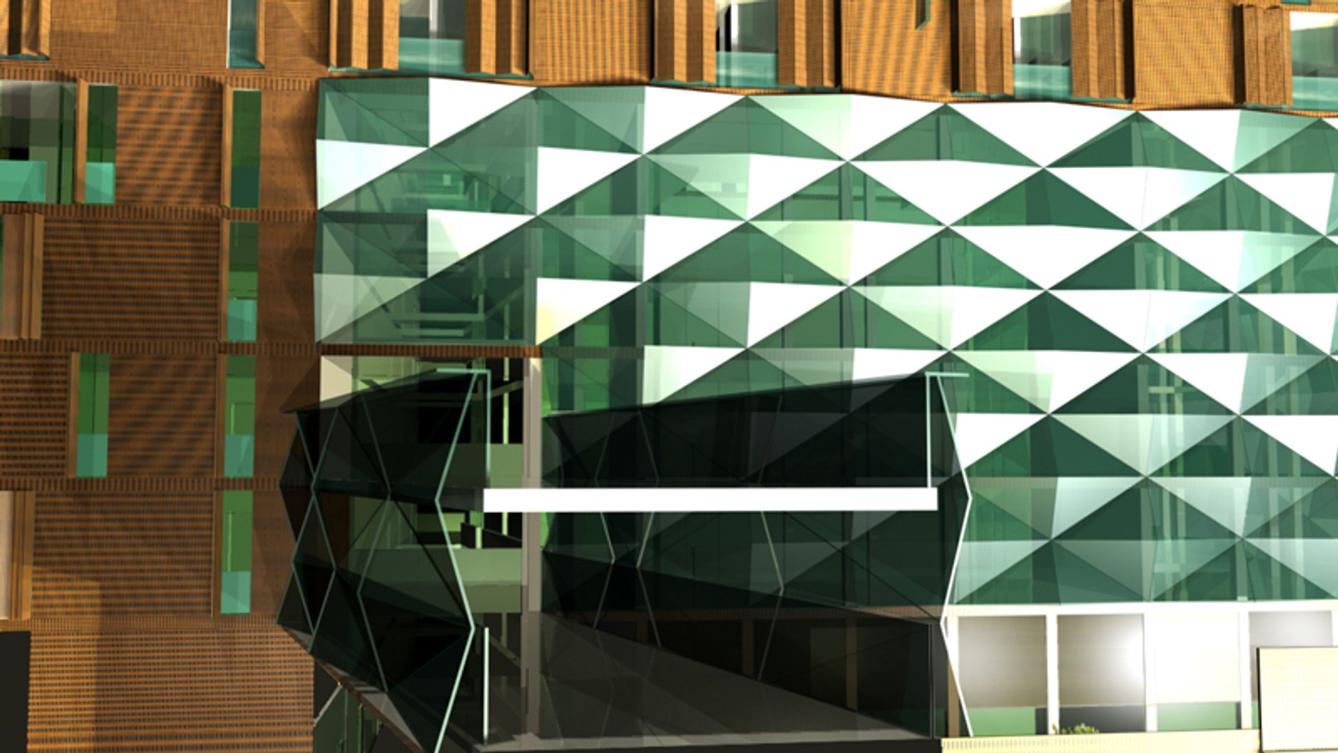 Maya Modern Building Complex Exterior