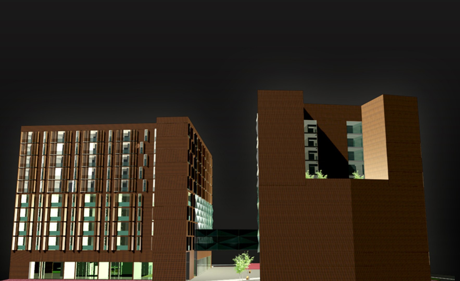 Maya Modern Building Complex Exterior