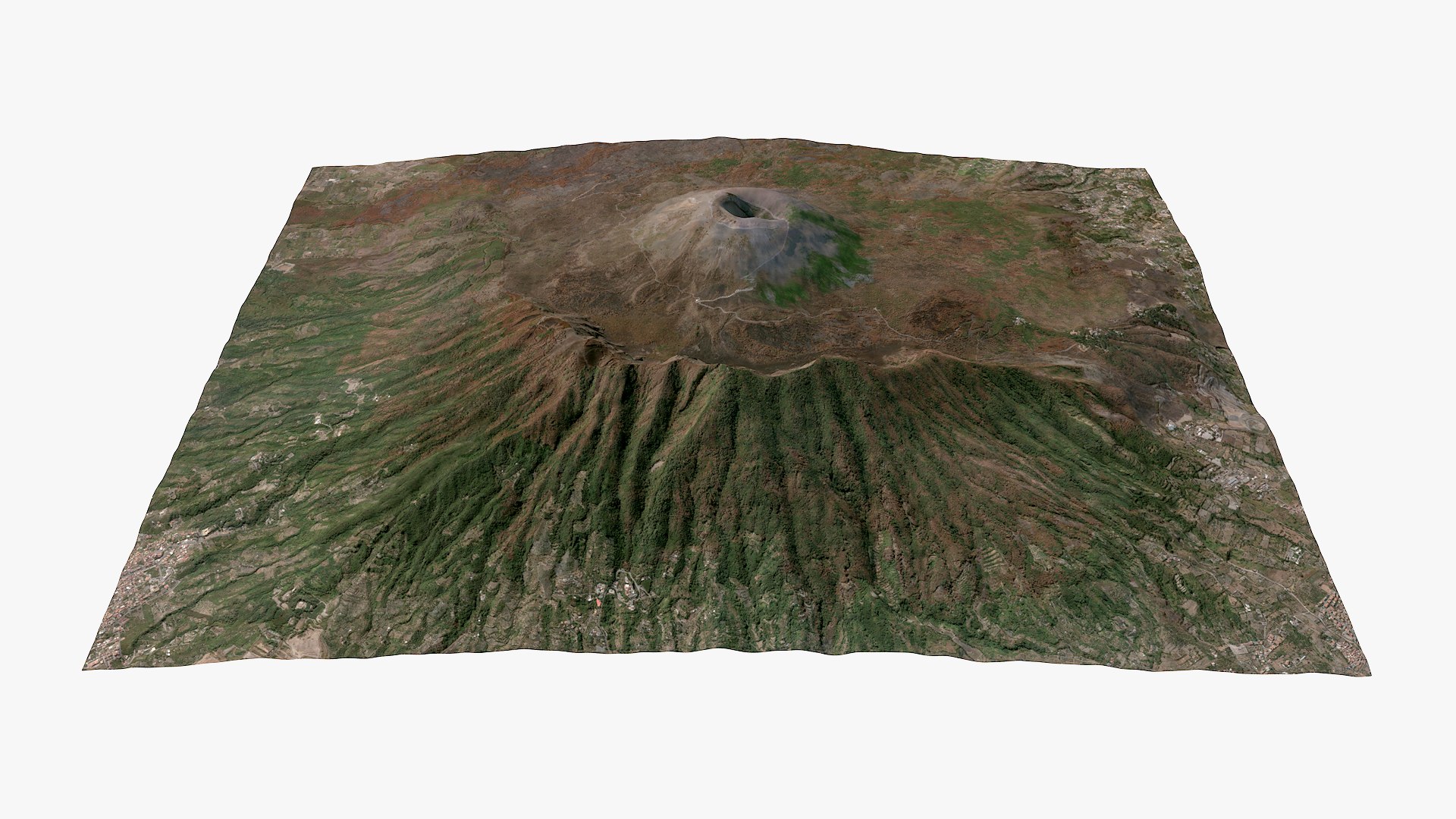 Mountain Vesvius Terrain 3D Model - TurboSquid 1486945