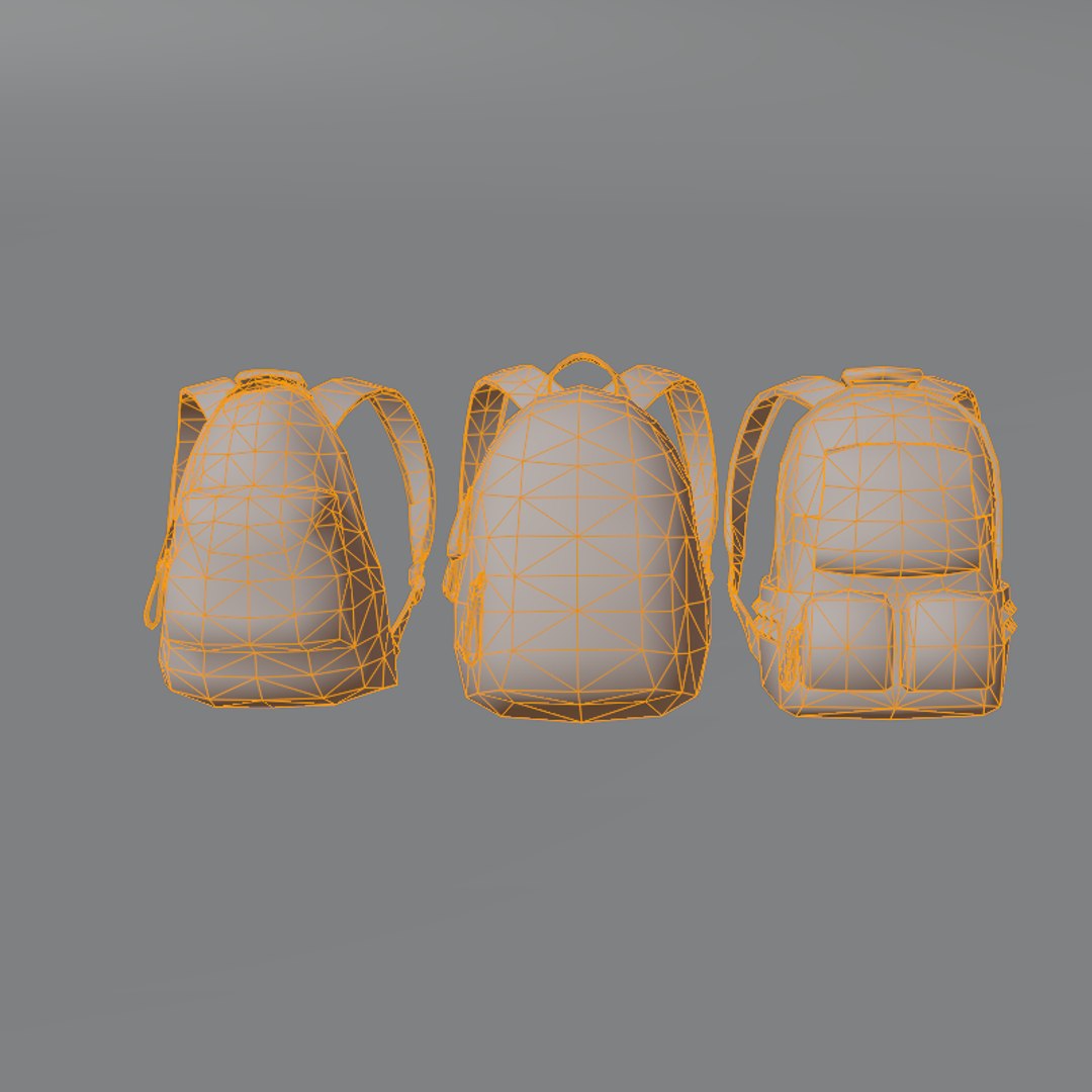 3D Model Bag 3x - Bing Backpack - TurboSquid 1815976