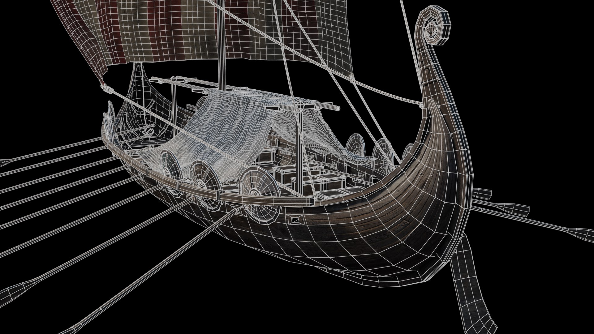 3D Model Drakkar Viking Ship - TurboSquid 1389198