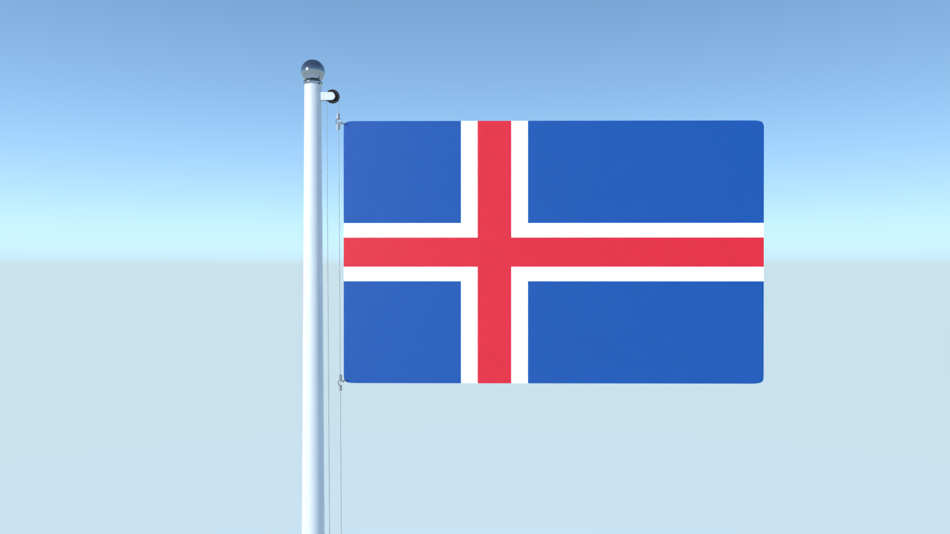 3D Model Animated Flag Of Iceland - TurboSquid 1737929