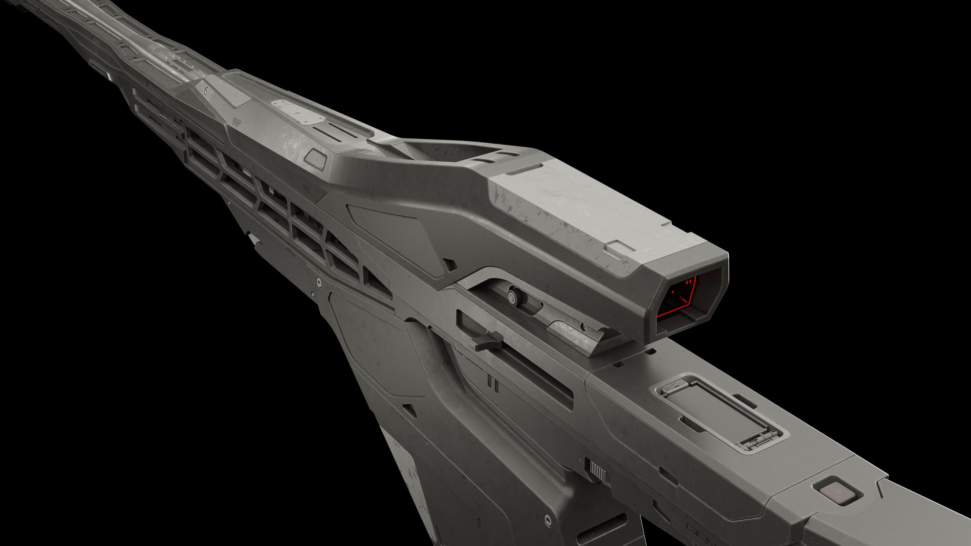 Futuristic Sniper Rifle 3D Model - TurboSquid 2351733