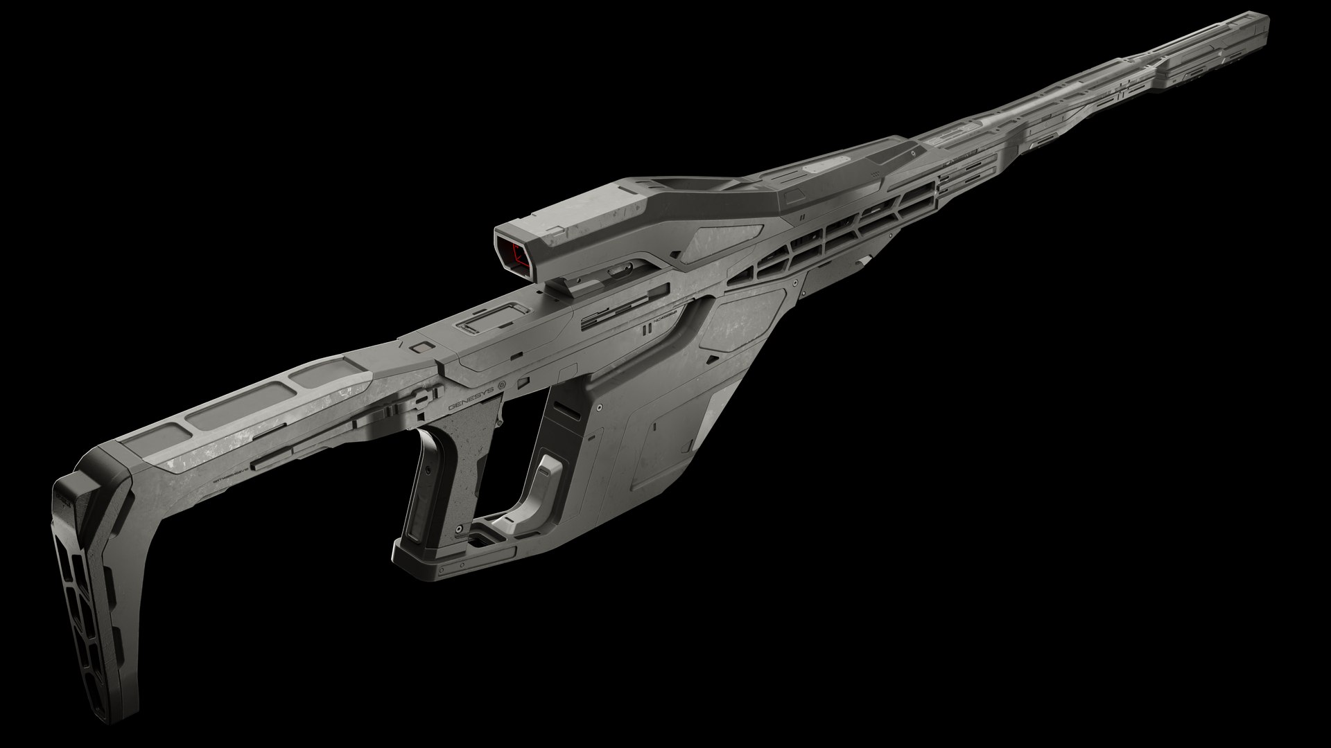 Futuristic Sniper Rifle 3D Model - TurboSquid 2351733