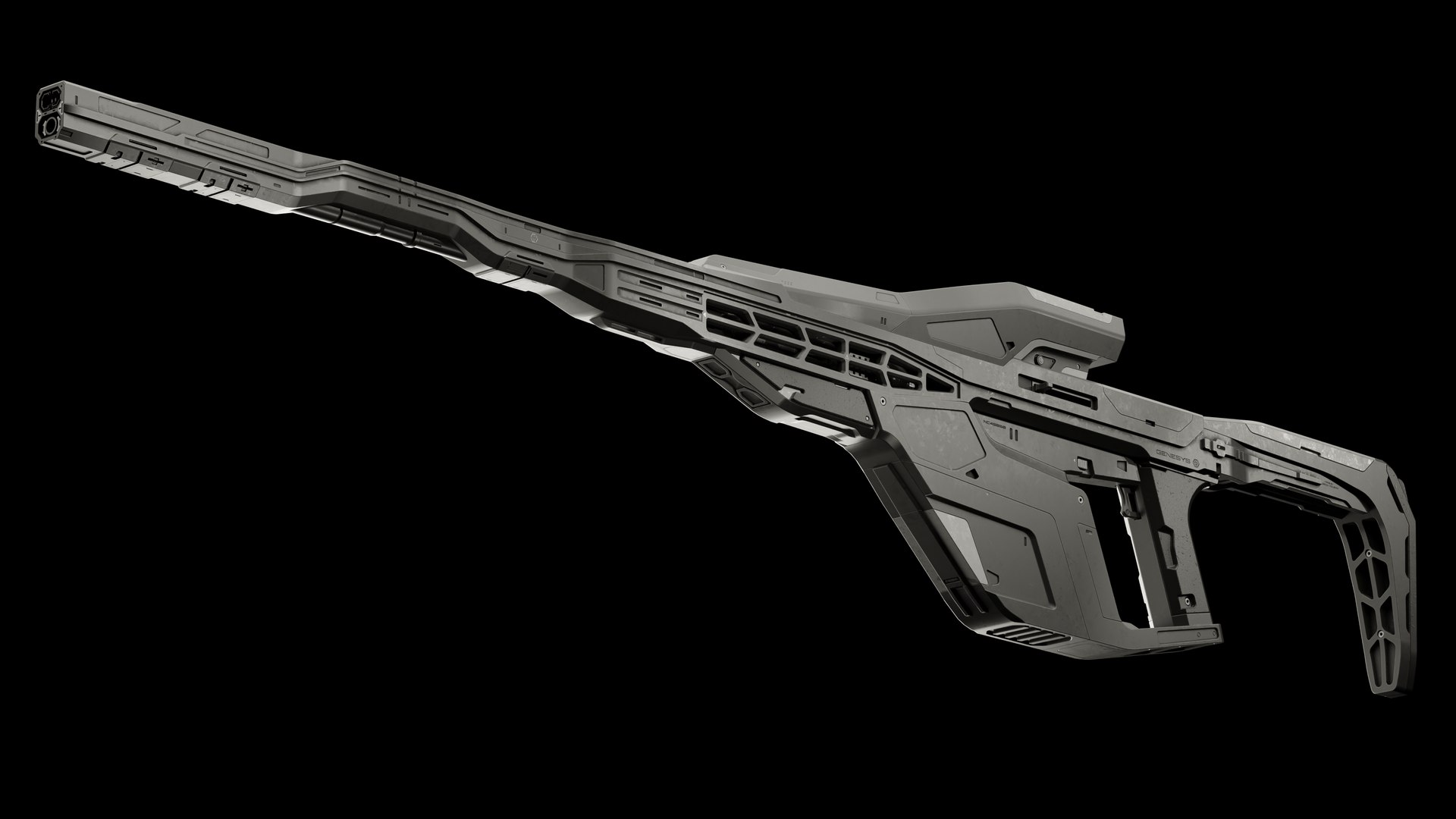 Futuristic Sniper Rifle 3D Model - TurboSquid 2351733