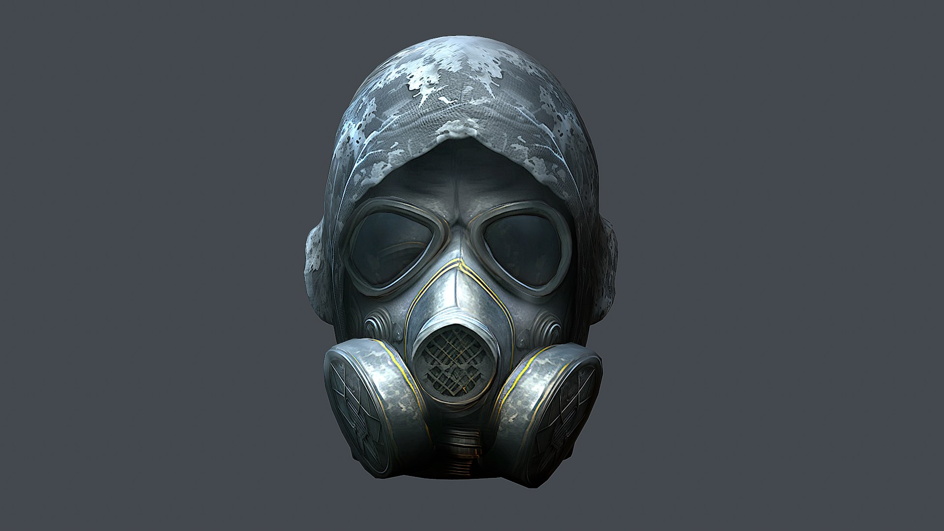 3D Gas Mask Protection Plastic Black Model - TurboSquid 2037037