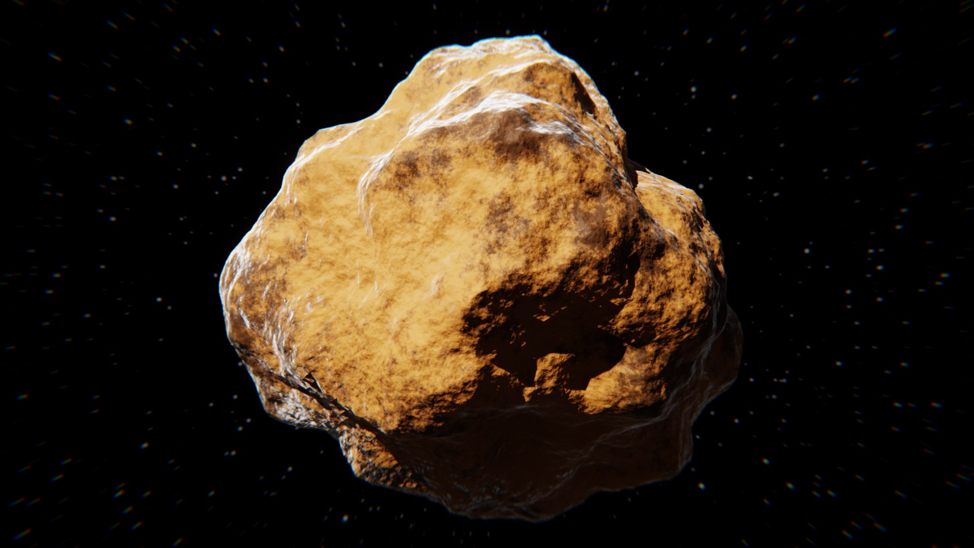3D Rocky Asteroid With Procedural Material - TurboSquid 2231166