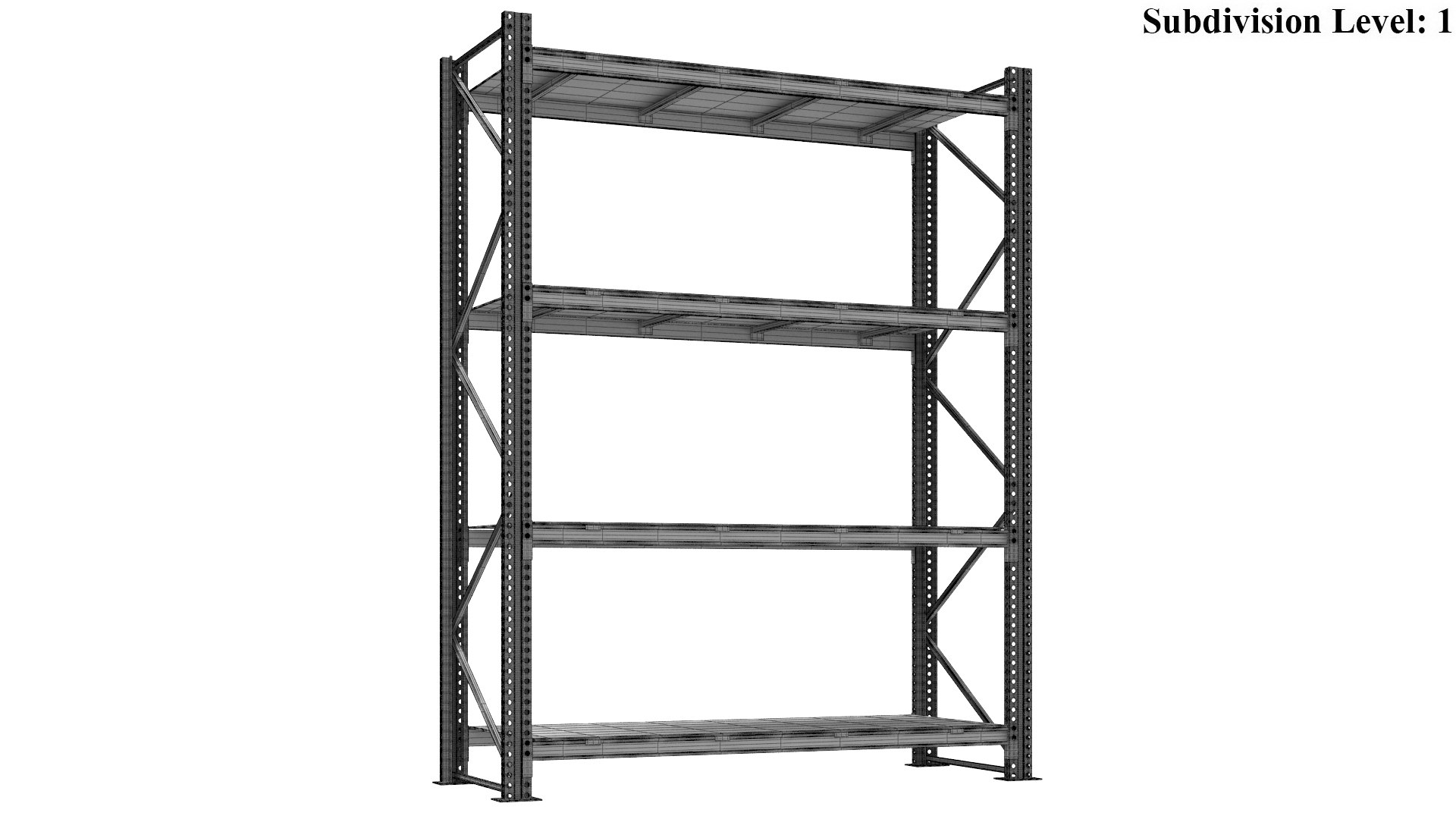 3D Detailed Warehouse Rack - TurboSquid 2091099