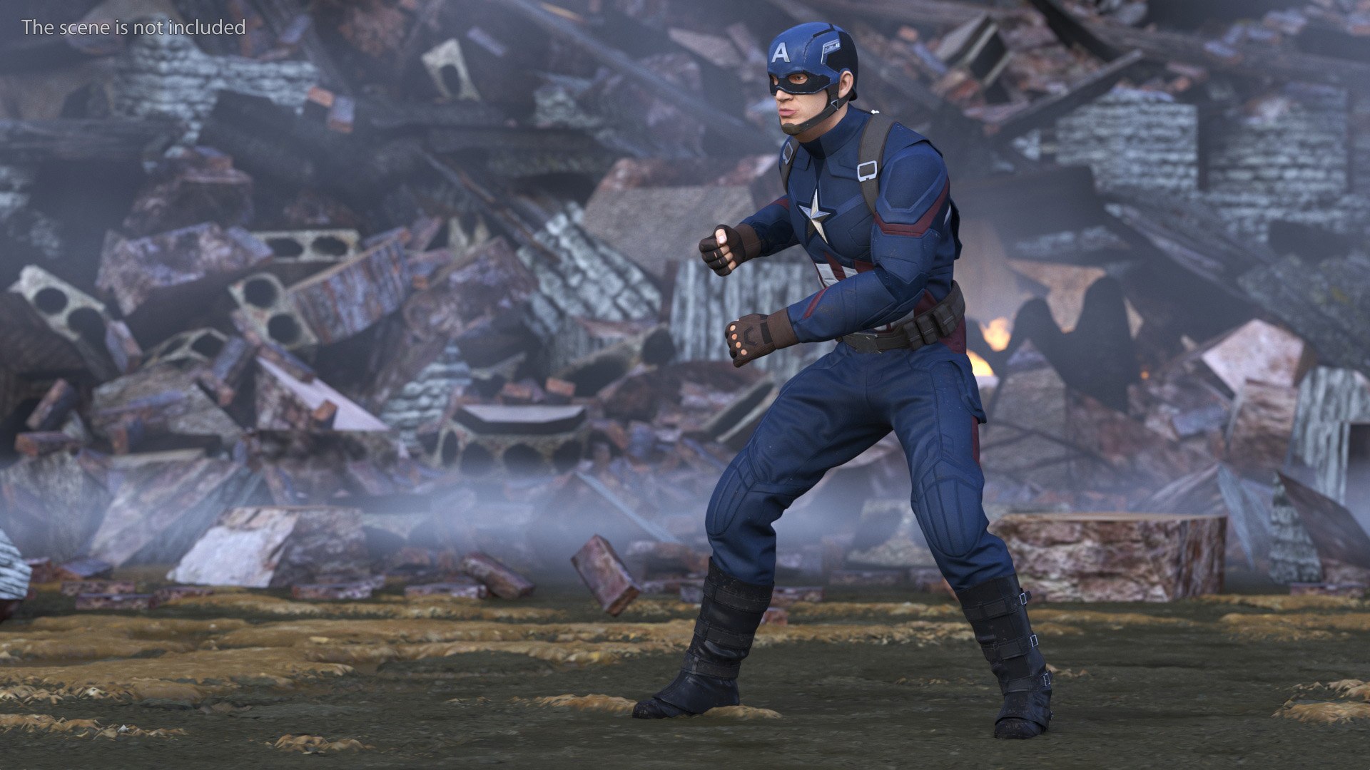 3D Character Captain America in Shabby Suit Rigged - TurboSquid 2042297