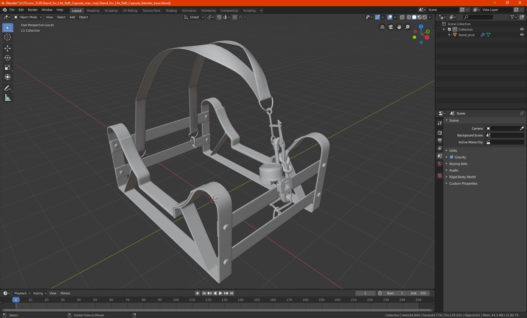3D Stand for Life Raft Capsule - TurboSquid 1998685