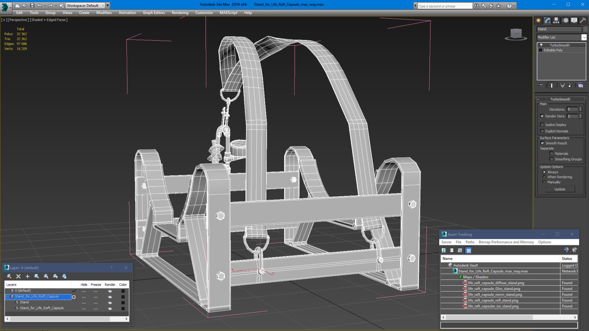 3D Stand for Life Raft Capsule - TurboSquid 1998685