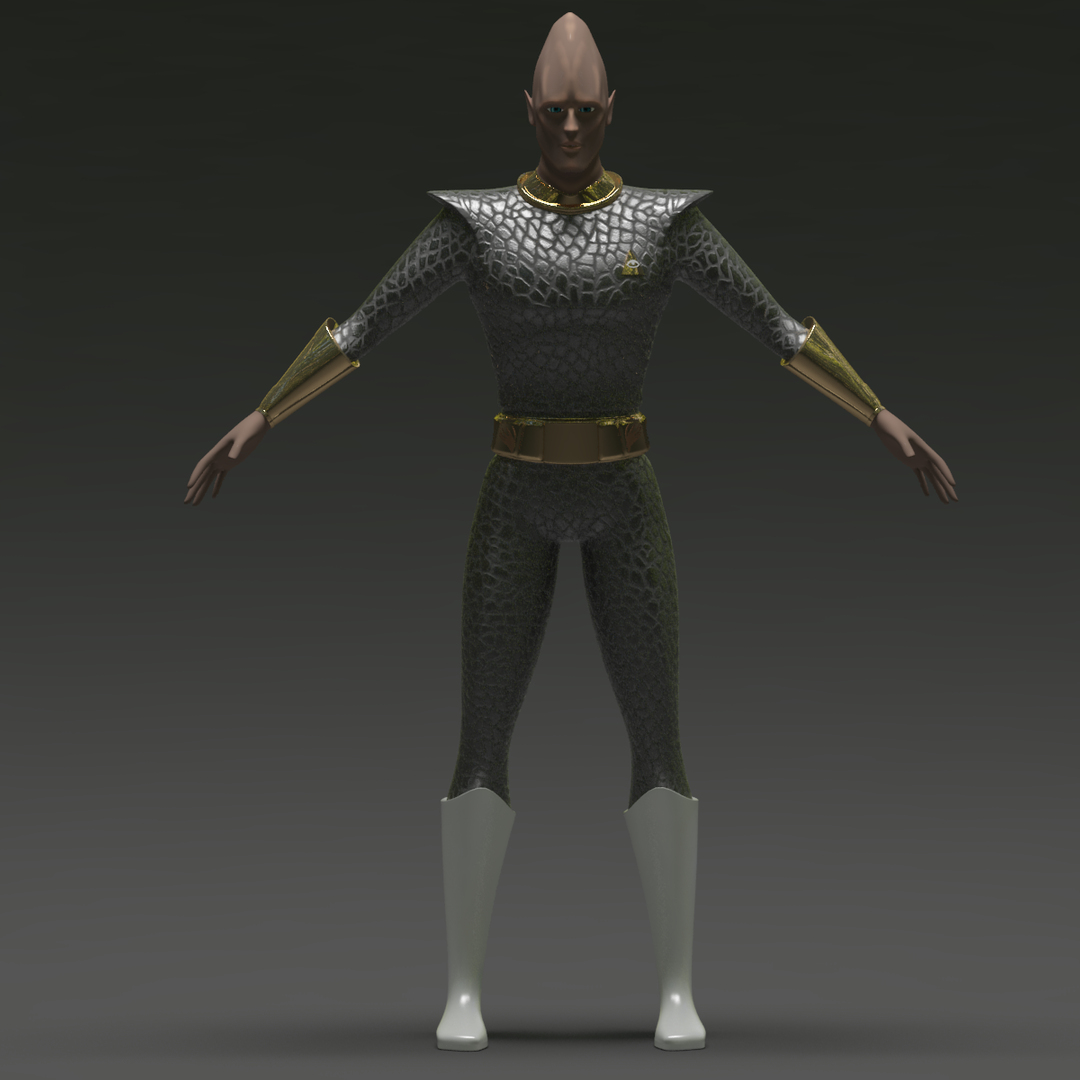 alien triangle eye 3d model