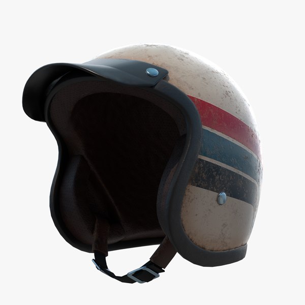 Vintage racing helmet 3D - TurboSquid 1934955