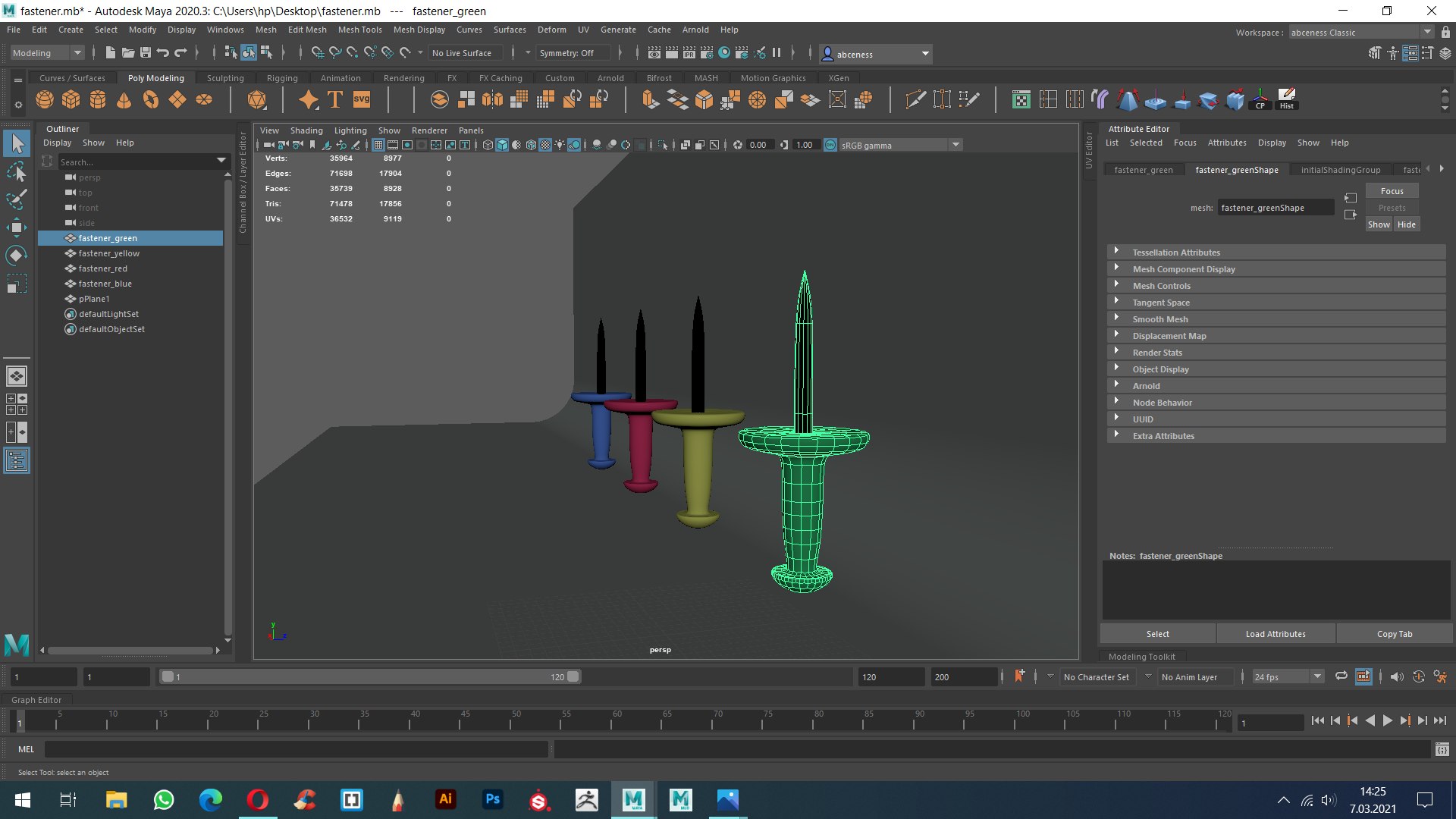 Fastener 3D Model - TurboSquid 1701476