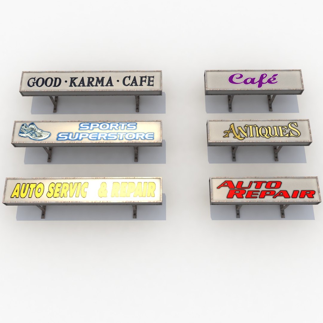 3ds max signs shop