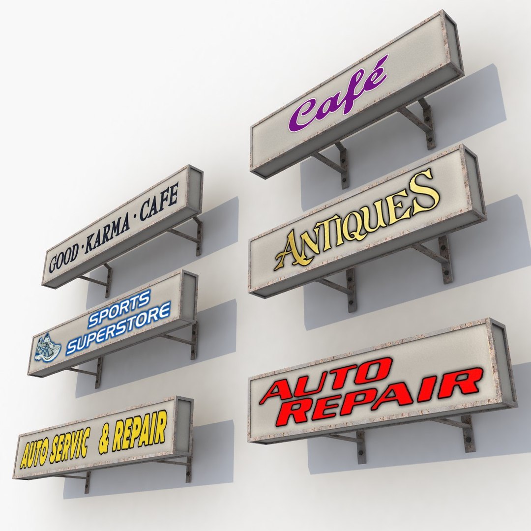 3ds max signs shop