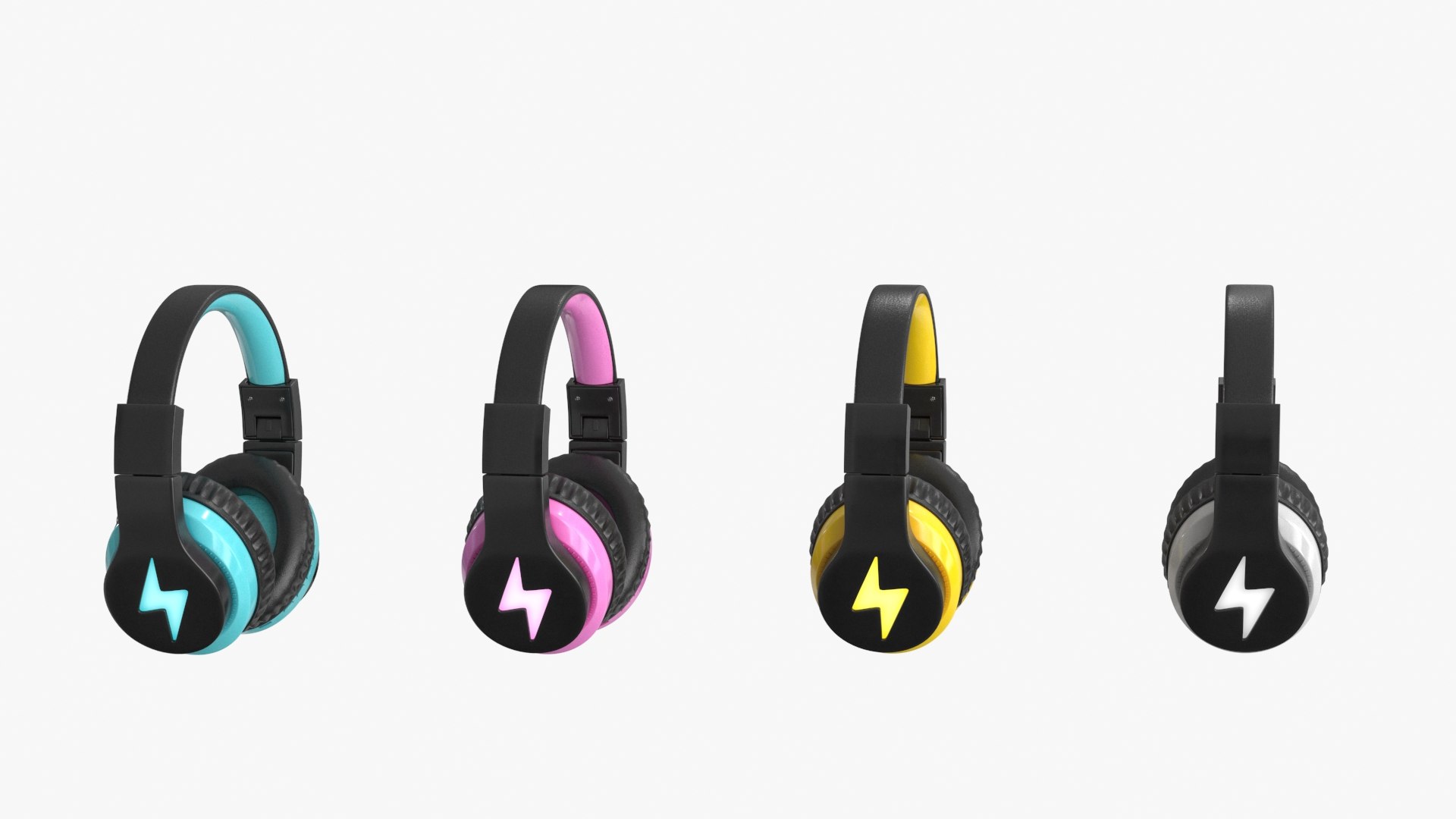 Headphones 4 Colors 2 Poses 3D Model - TurboSquid 2298403