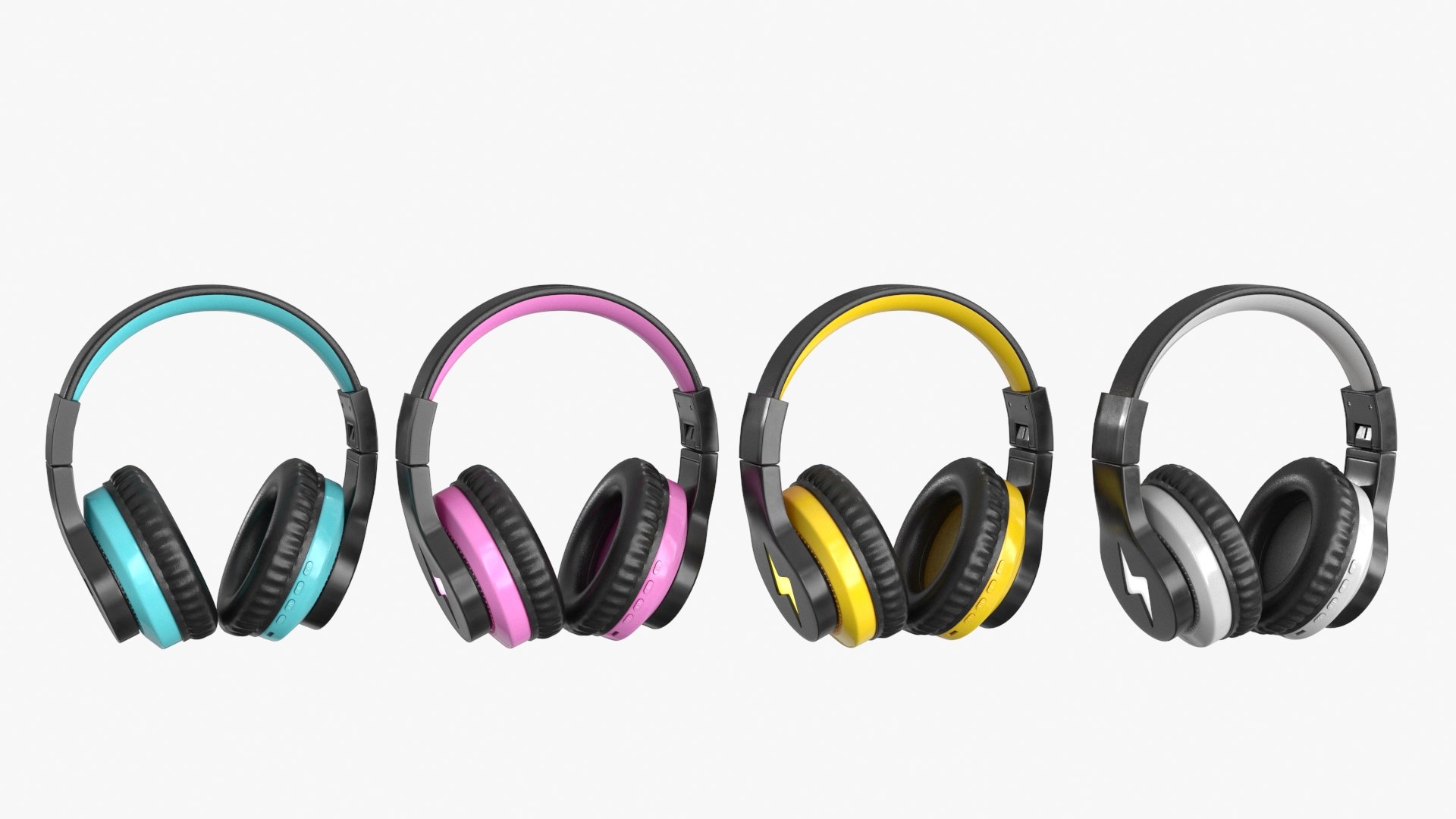 Headphones 4 Colors 2 Poses 3D Model - TurboSquid 2298403