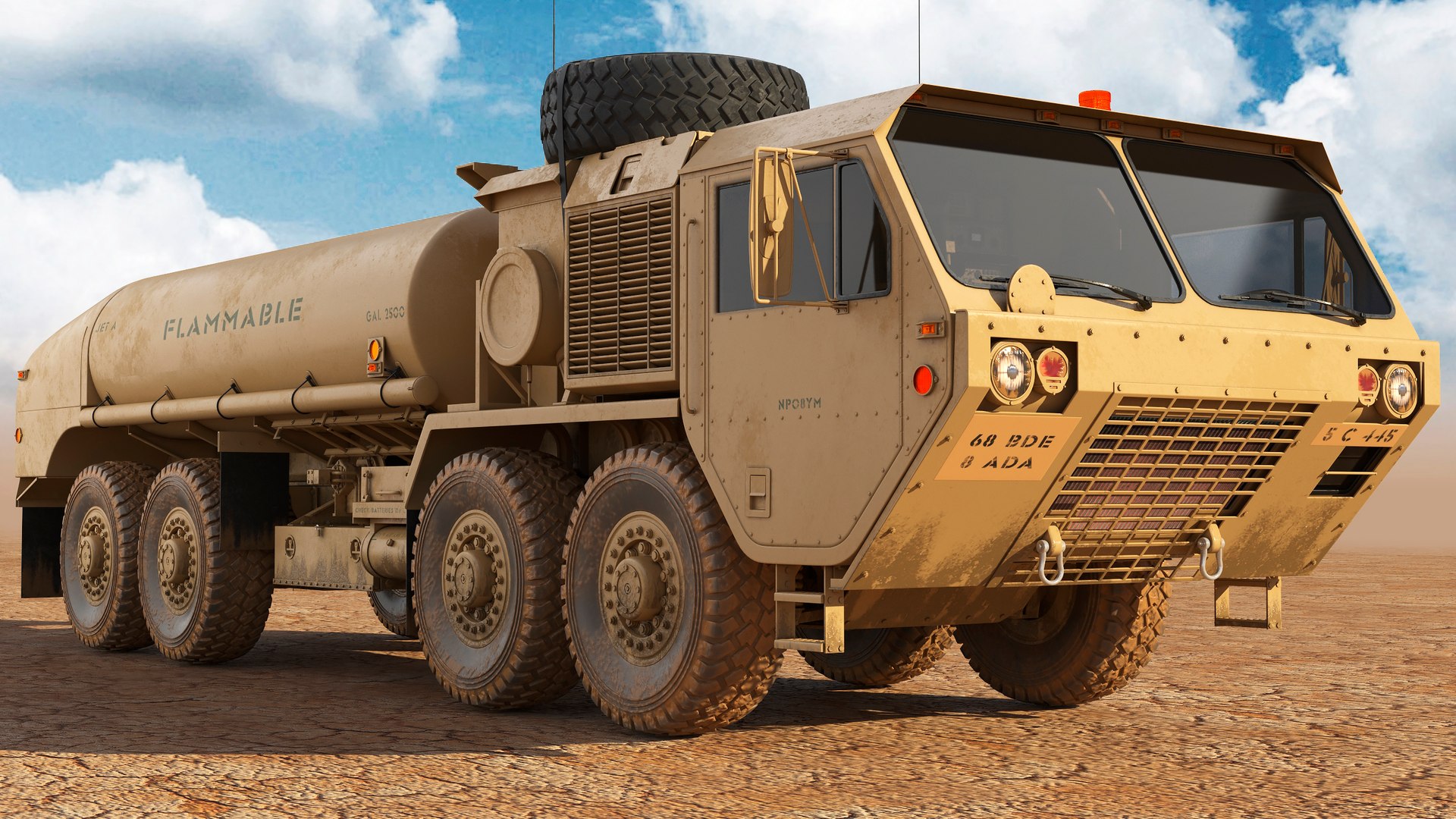 3D HEMTT A4 M978 Fuel Tanker Model - TurboSquid 2381997