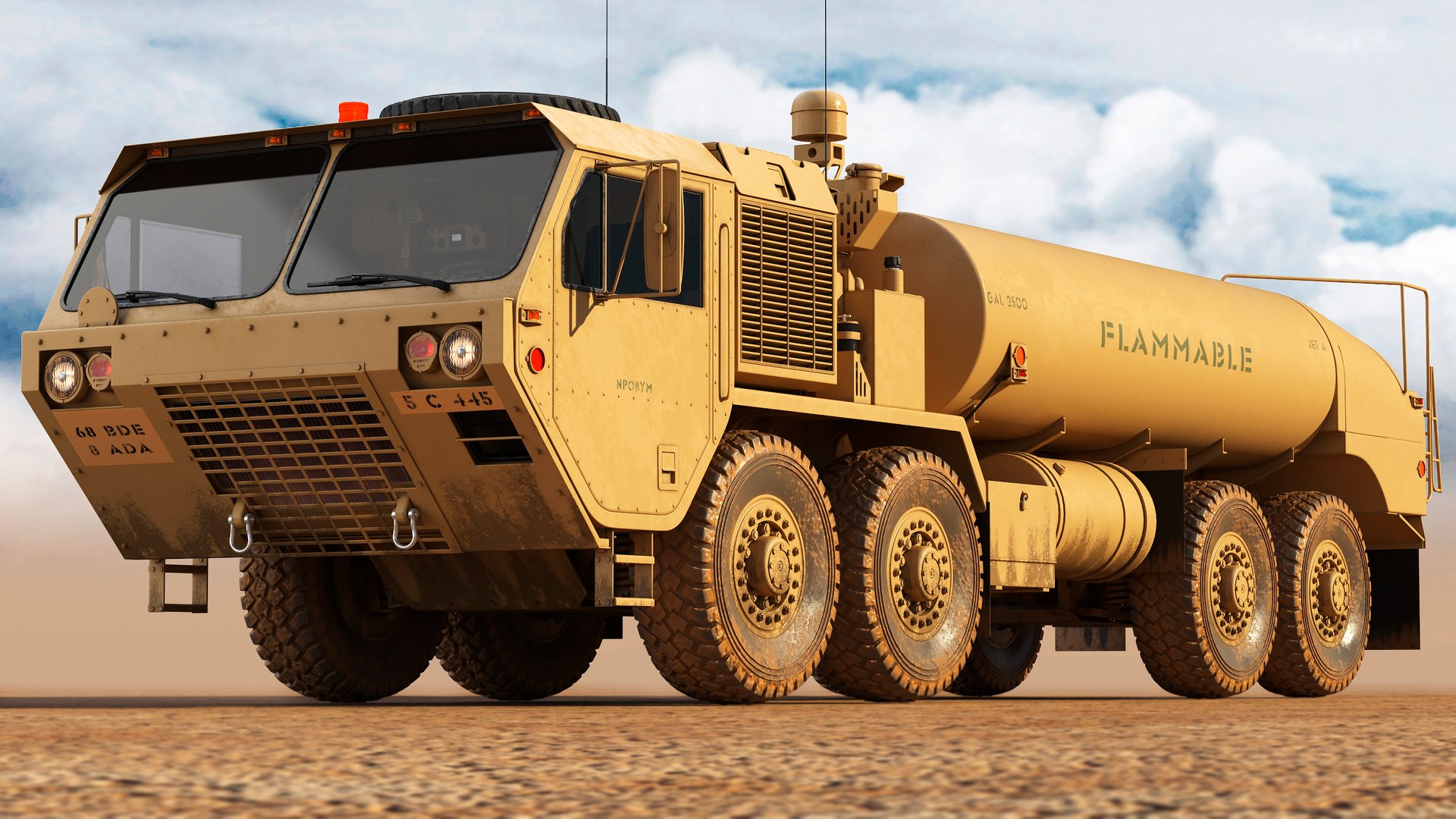 3D HEMTT A4 M978 Fuel Tanker Model - TurboSquid 2381997