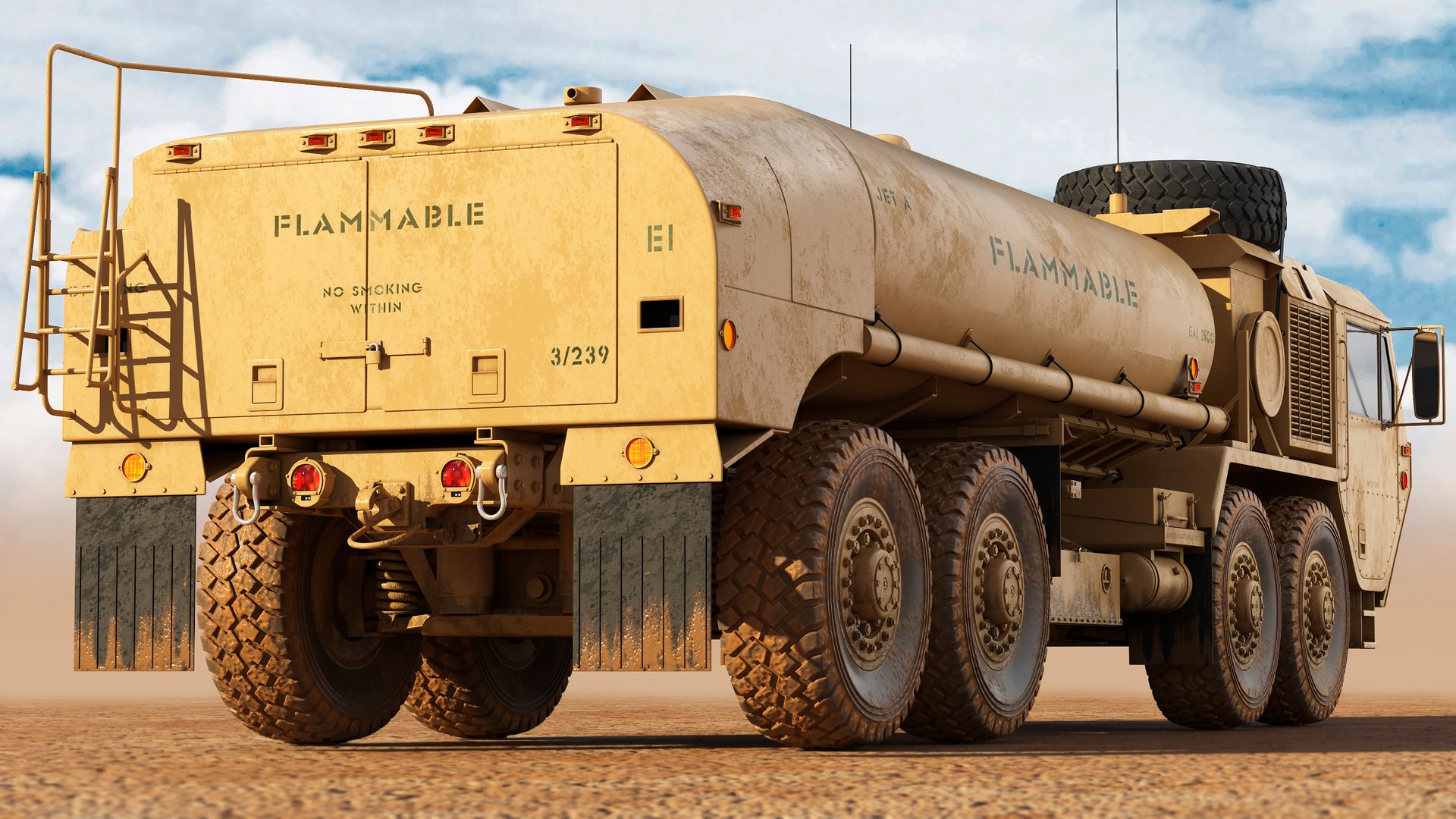 3D HEMTT A4 M978 Fuel Tanker Model - TurboSquid 2381997