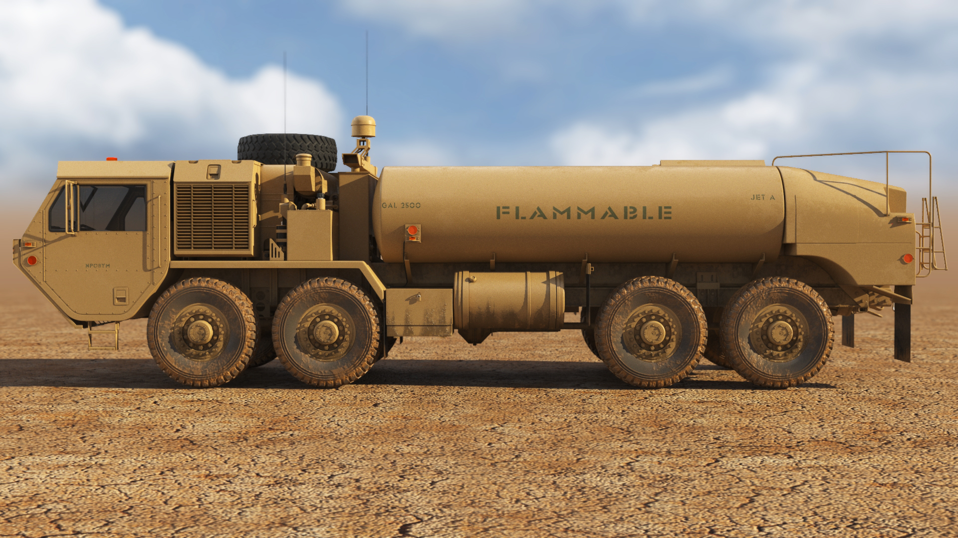 3D HEMTT A4 M978 Fuel Tanker Model - TurboSquid 2381997