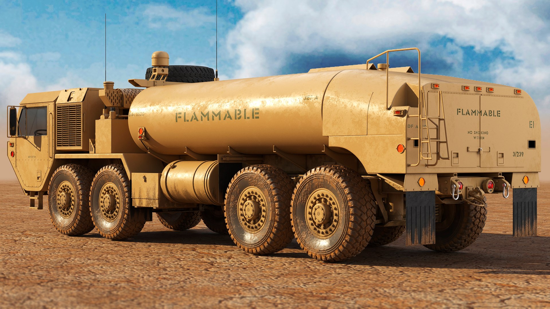 3D HEMTT A4 M978 Fuel Tanker Model - TurboSquid 2381997