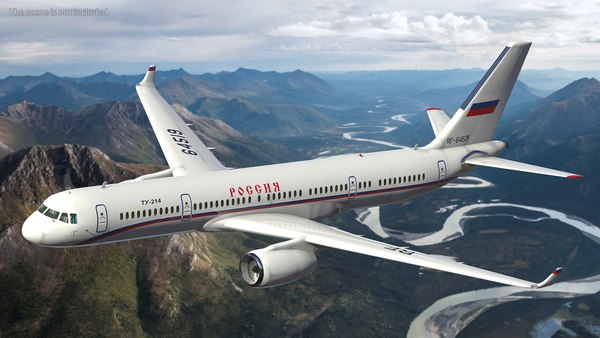 투폴레프 Tu-214 러시아 정부 여객기 비행 3D 모델 - TurboSquid 1957270