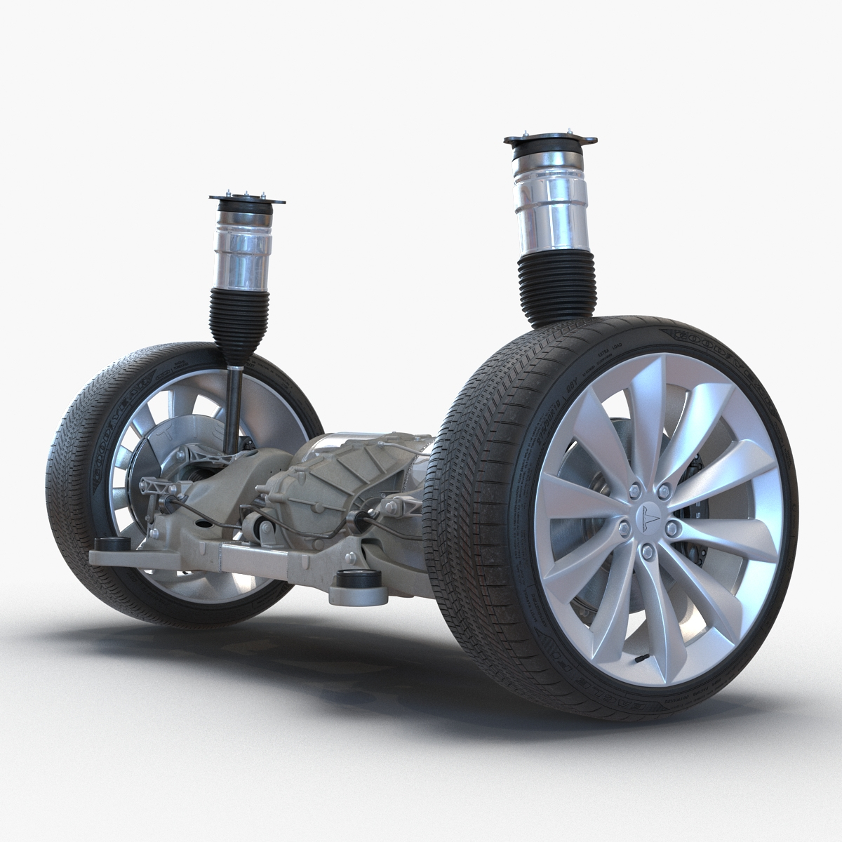 3d tesla s axle modeled model