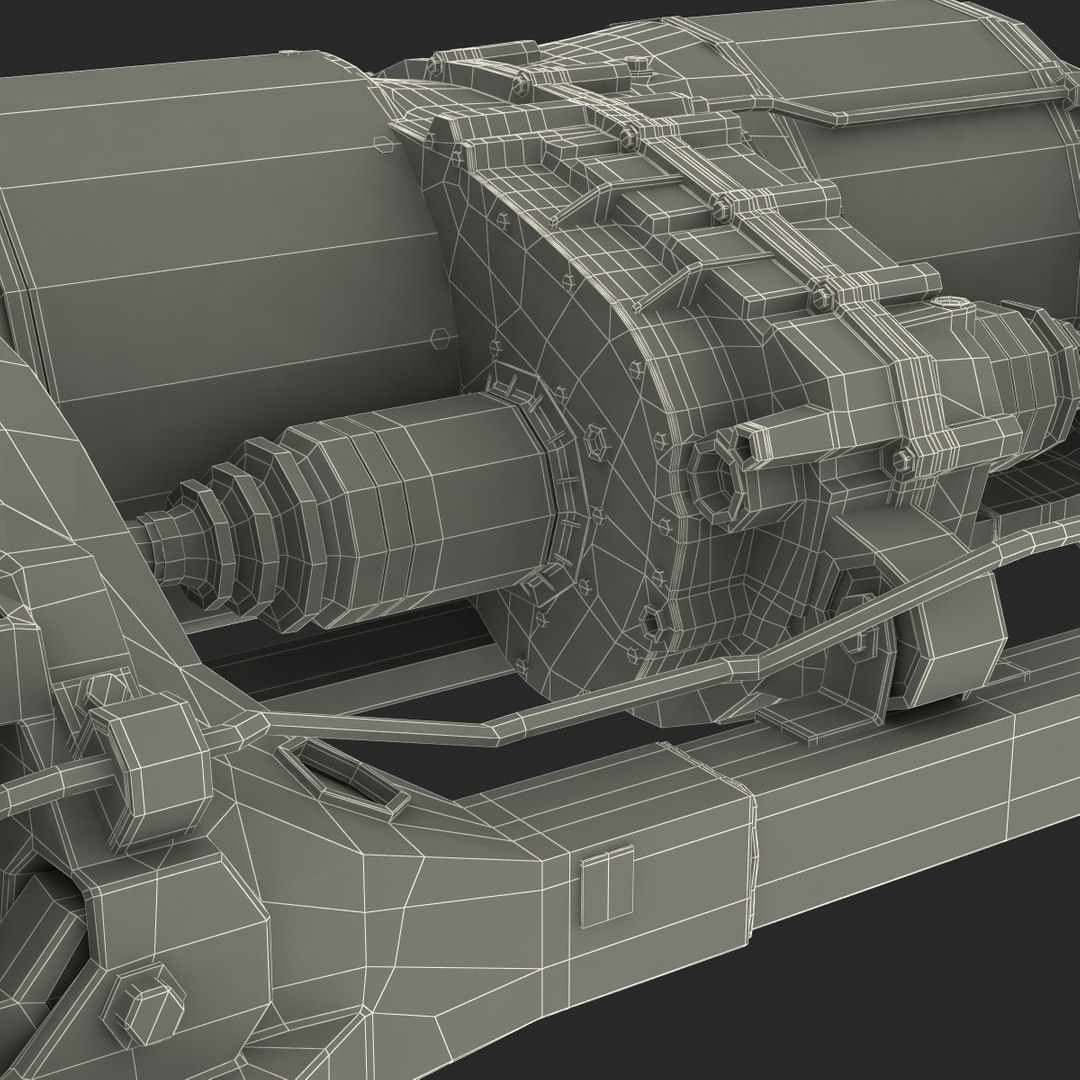 3d tesla s axle modeled model