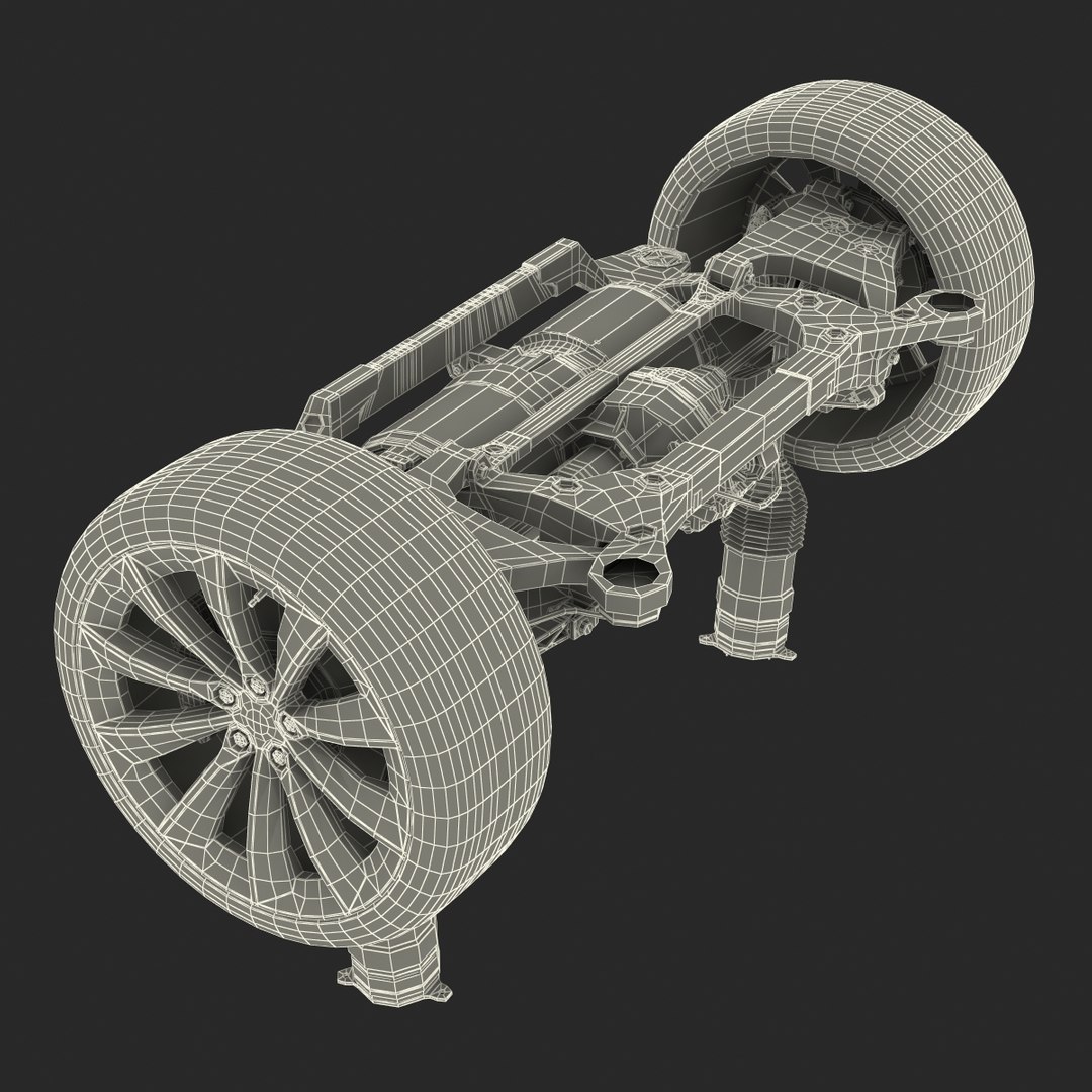 3d tesla s axle modeled model