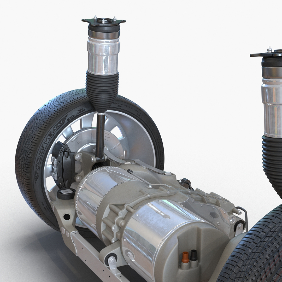 3d tesla s axle modeled model