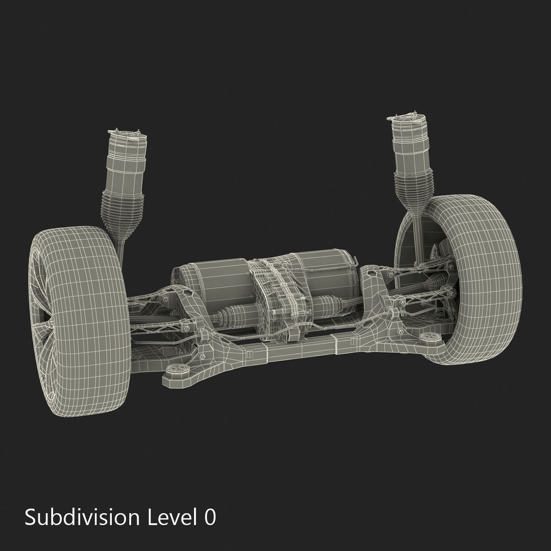 3d tesla s axle modeled model