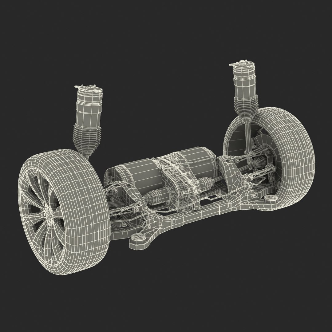 3d tesla s axle modeled model