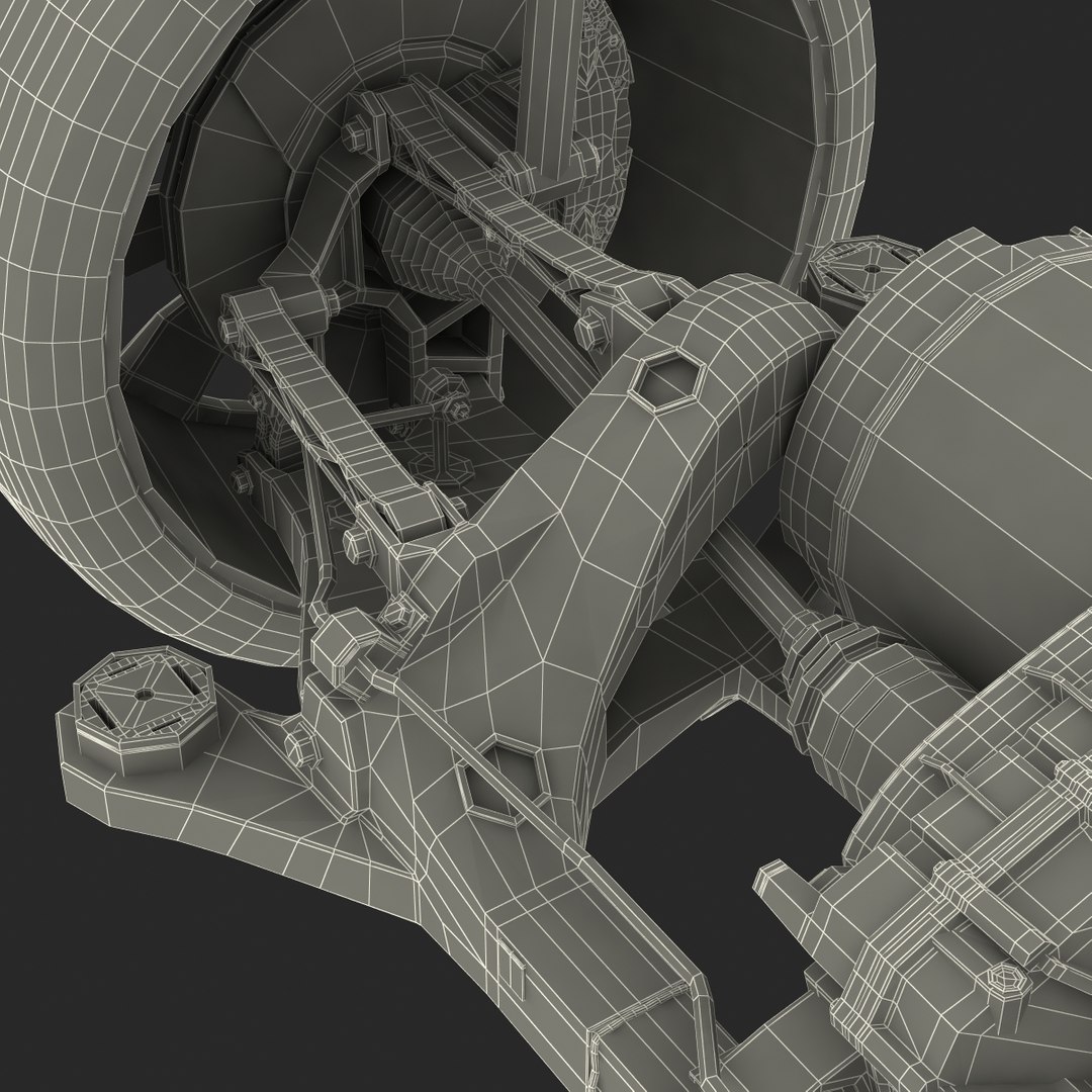 3d tesla s axle modeled model