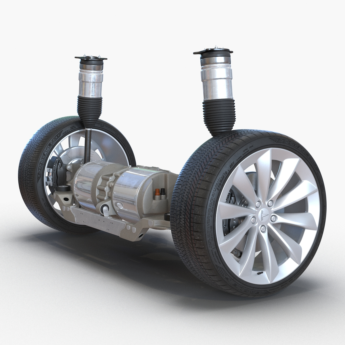 3d tesla s axle modeled model