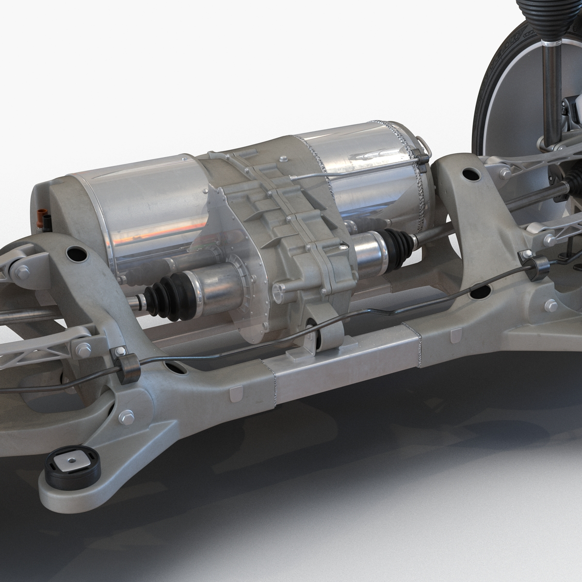 3d tesla s axle modeled model