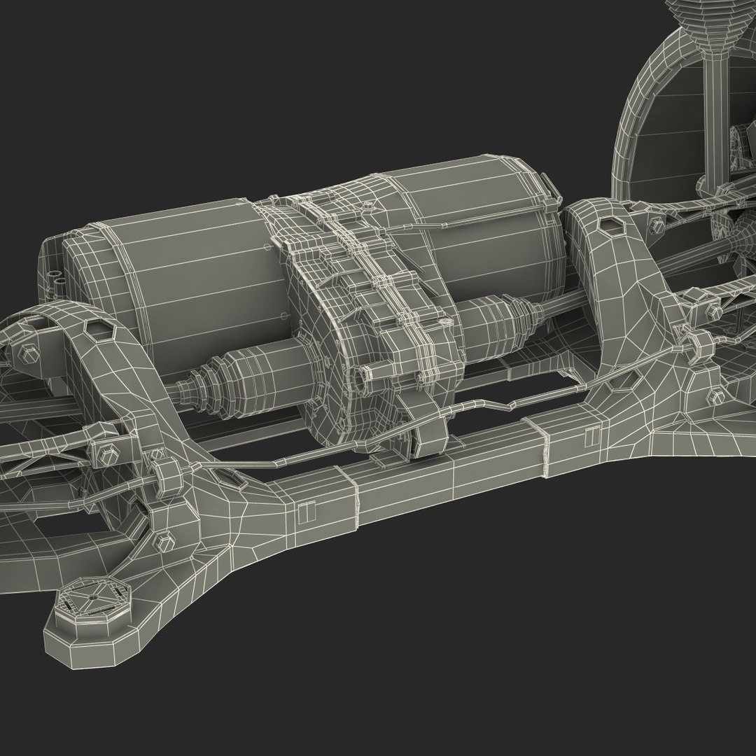 3d tesla s axle modeled model