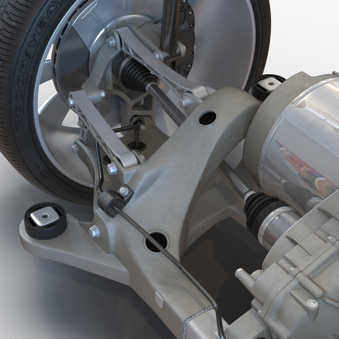 3d tesla s axle modeled model
